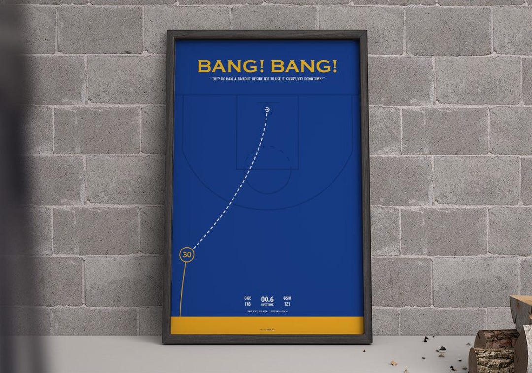 Warriors Steph Curry Bang Bang Framed Print - Etsy