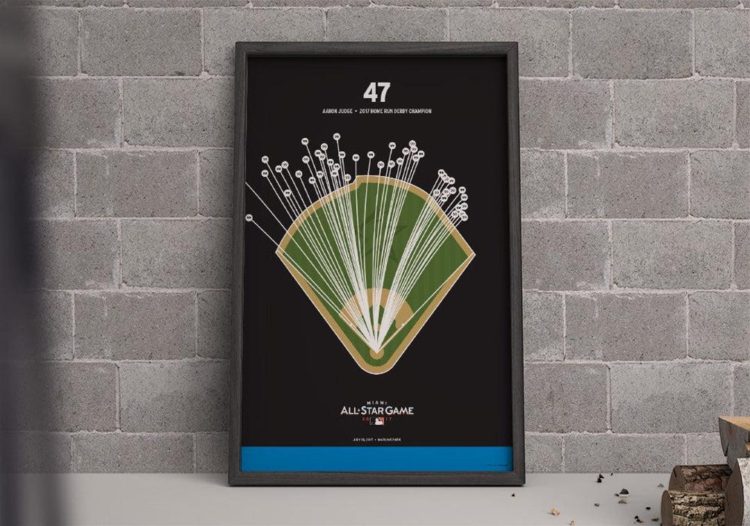 Aaron Judge 47 Home Runs in the 2017 Asg Home Run Derby Framed Print - Etsy