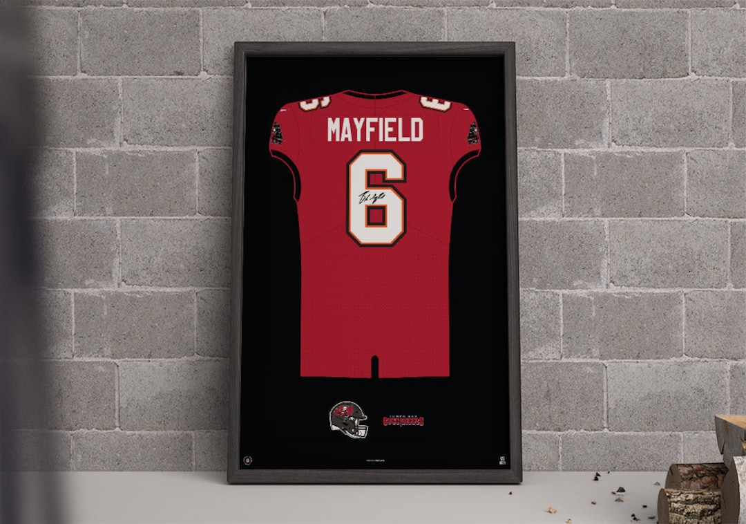 Tampa Bay Buccaneers Baker Mayfield Autographed Jersey Framed Print - Etsy