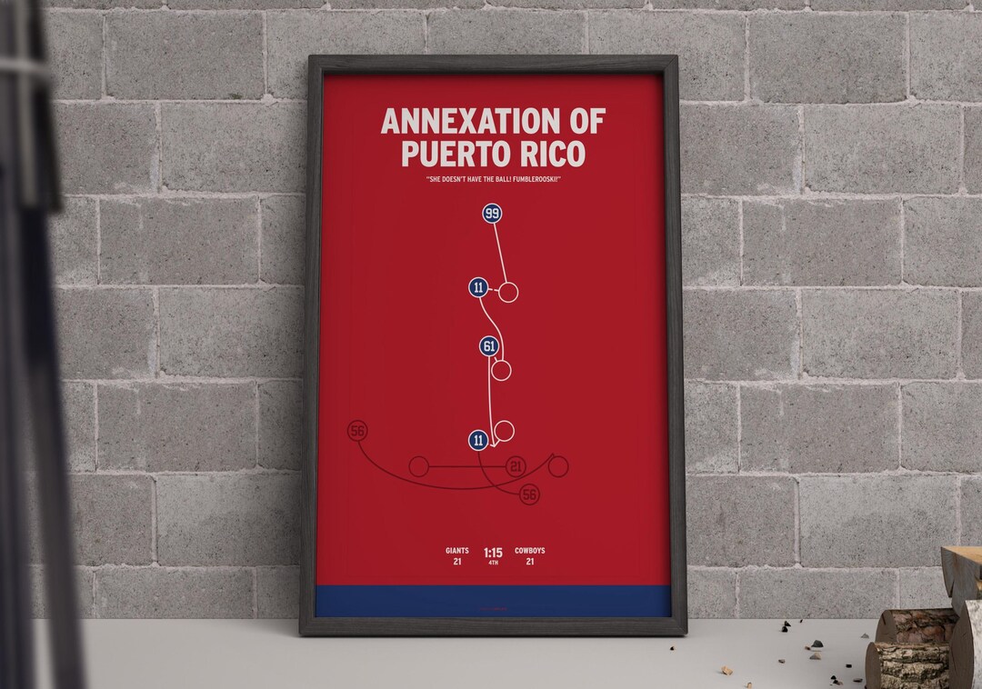 Annexation of Puerto Rico From Little Giants Movie Framed Print - Etsy