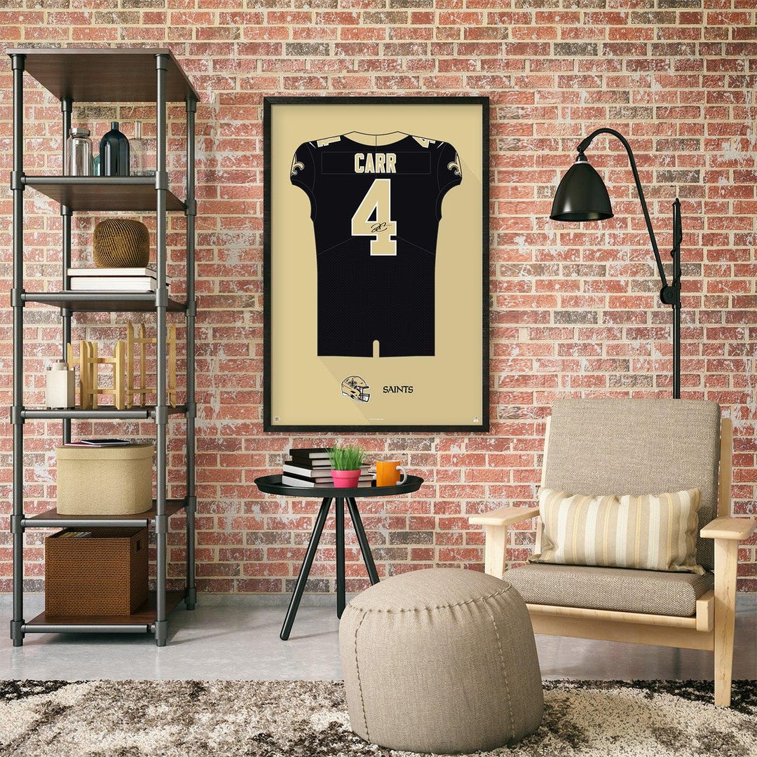 New Orleans Saints Derek Carr Autographed Jersey Framed Print - Etsy
