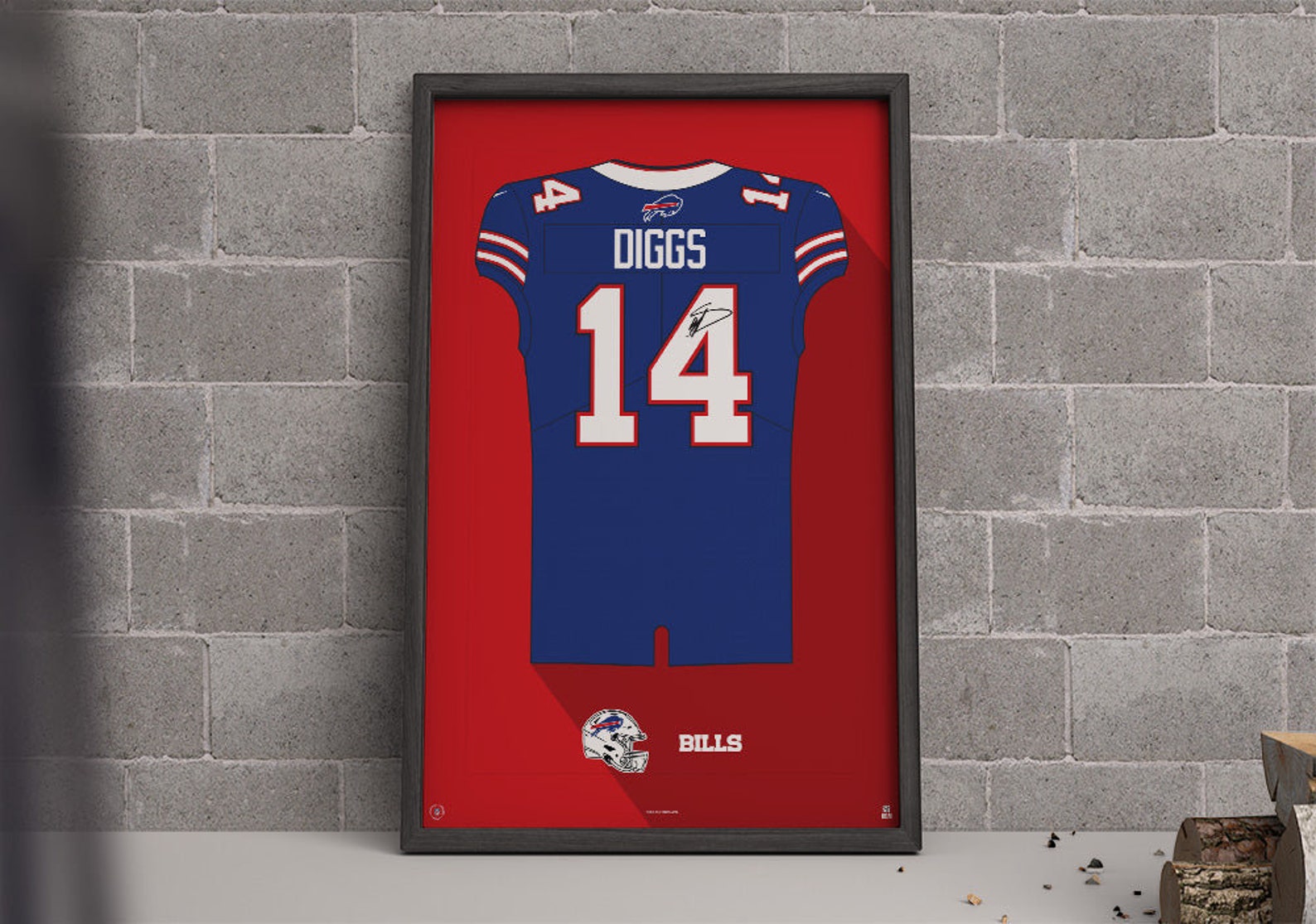 Buffalo Bills Stephon Diggs Autographed Jersey Framed Print - Etsy