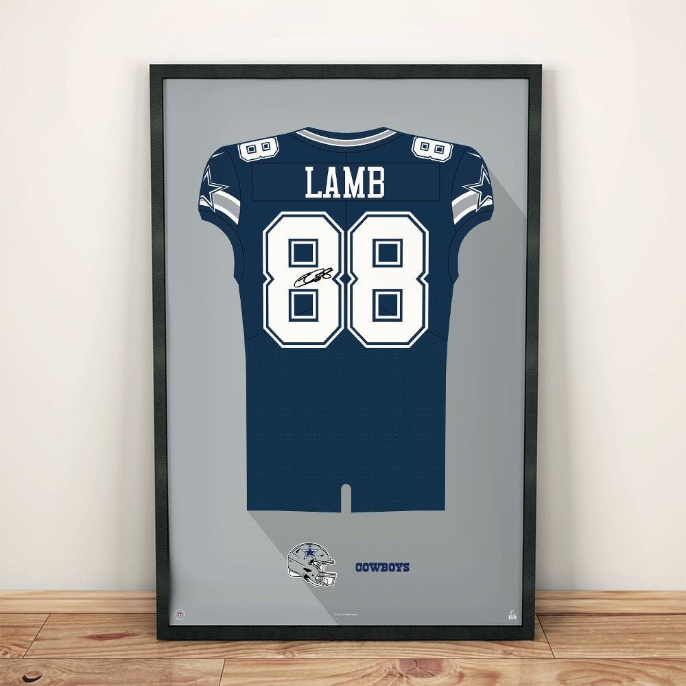 Dallas Cowboys Ceedee Lamb Autographed Jersey Framed Print - Etsy