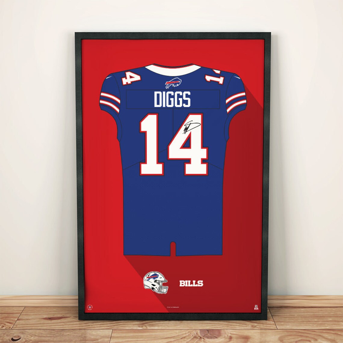 Buffalo Bills Stephon Diggs Autographed Jersey Framed Print - Etsy