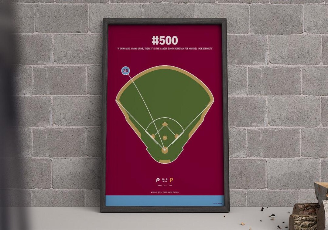 Jack Schmidt 500th Home Run Poster - Etsy