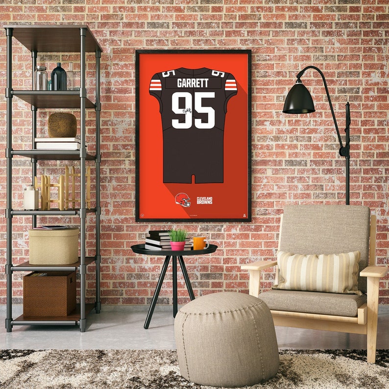 Cleveland Browns Miles Garrett Autographed Jersey Framed Print - Etsy