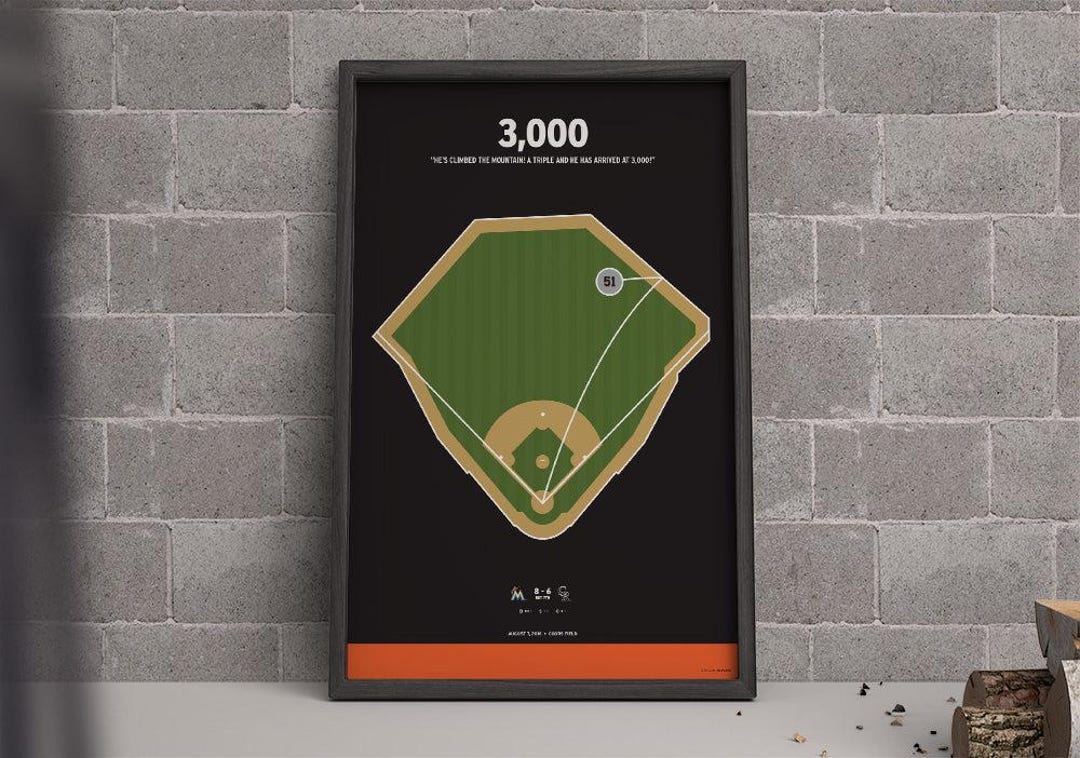 Ichiro 3,000th Hit Poster - Etsy