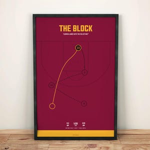 Cavs Lebron James the Block Framed Print - Etsy