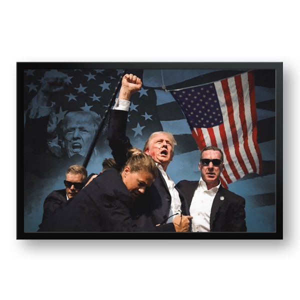 Trump Assassination Framed Print - Etsy