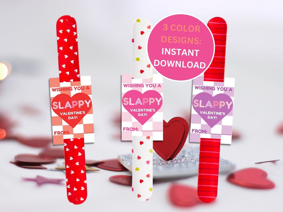 Slap Bracelet Valentine's Day Gift Tag | Slappy Valentine’s Day ...