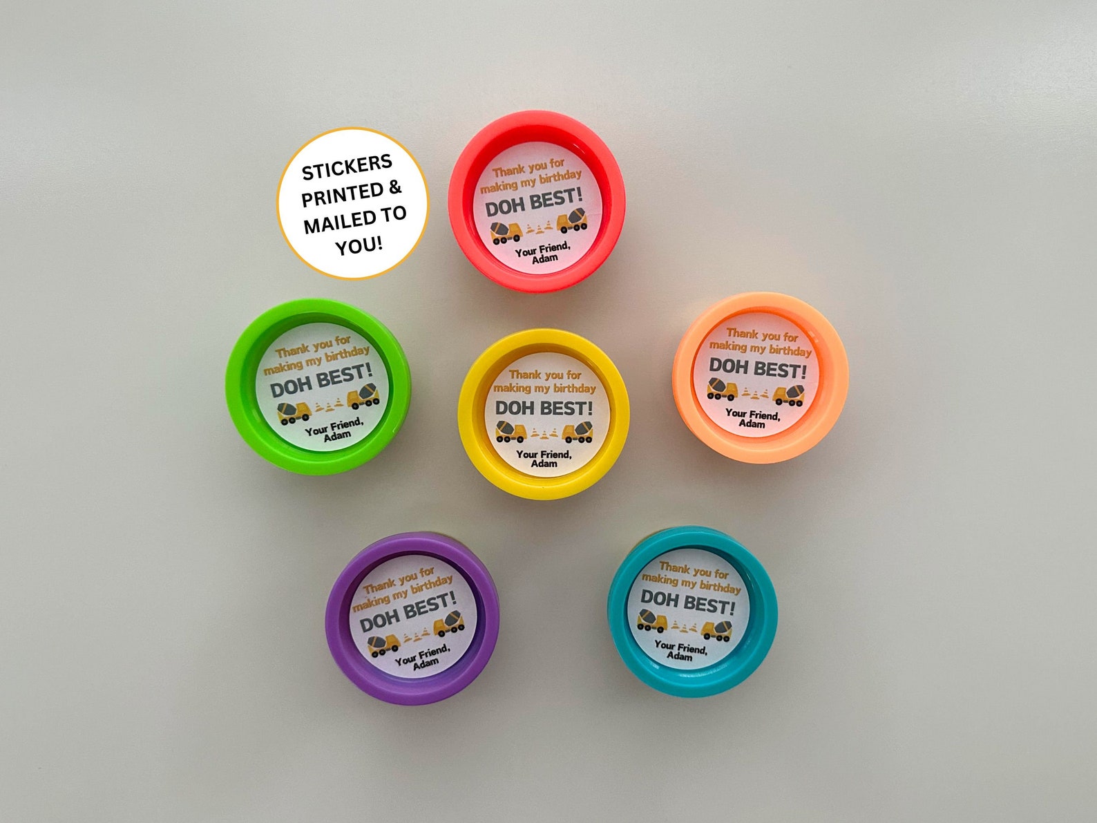 Construction Birthday Playdoh Stickers | Playdoh Construction Birthday ...