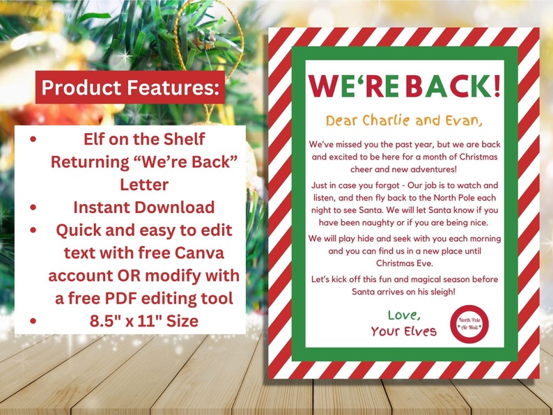 Carta de llegada imprimible de Elf on the Shelf: varios elfos - Etsy México