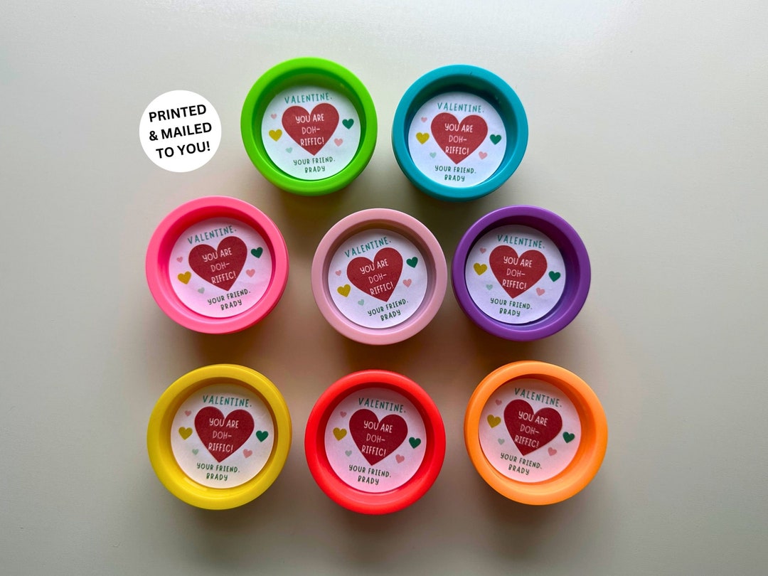 You Are Doh-riffic Valentine's Day Stickers Playdoh Valentine Sticker ...