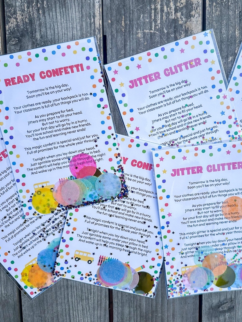 Jitter Glitter Back to School | Ready Confetti Back to School | Back to ...