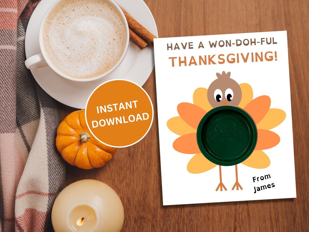 Thanksgiving Play Doh Cards - Fall Playdoh - Printable Kids Activity ...