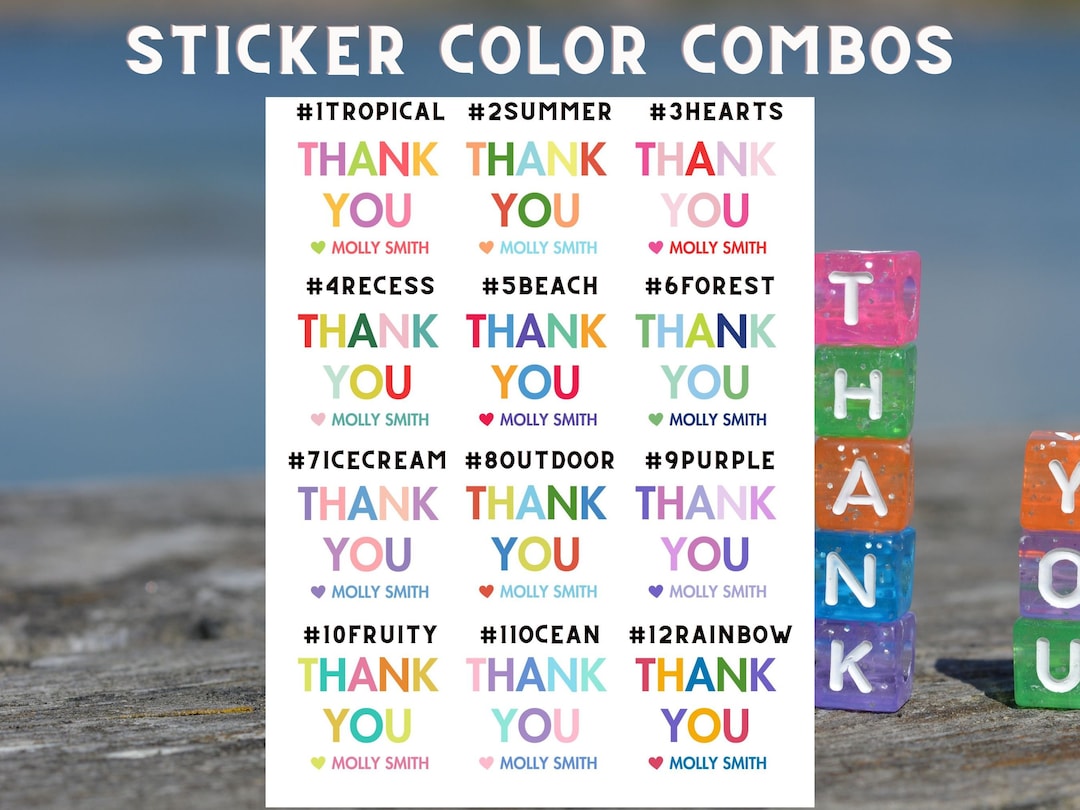 Thank You Gift Stickers | Birthday Party Stickers | Thank You Stickers ...