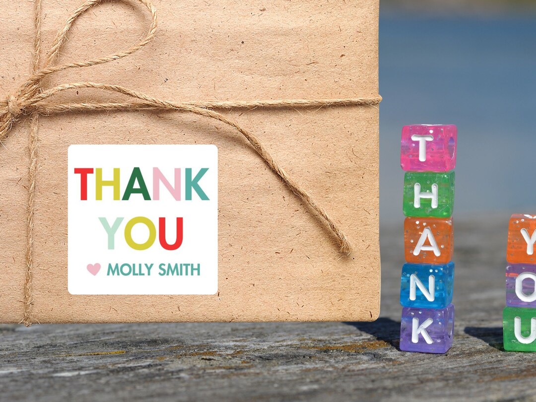Thank You Gift Stickers | Birthday Party Stickers | Thank You Stickers ...