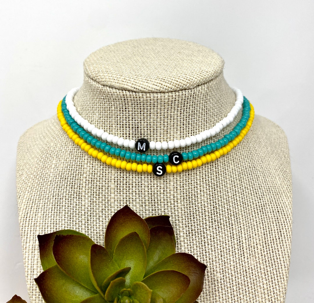 Initial Seed Bead 16 Choker Custom Choker Bead Choker - Etsy