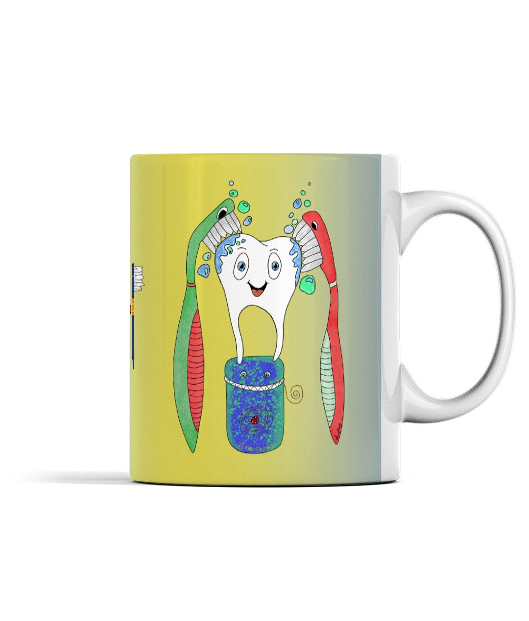 Tooth Clean Cup Dental Gift Teeth Dentist Dental Nurse Hygienist Mug - Etsy
