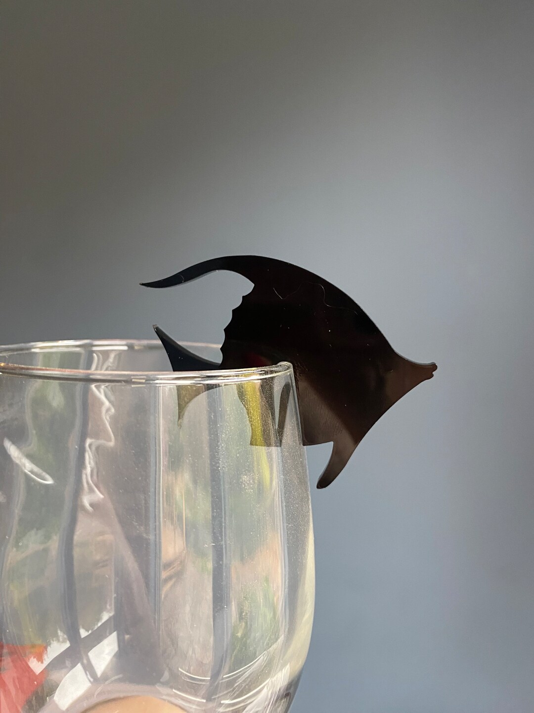 Blank Angel Fish Champagne Glass Markers, Escort Card, Wine Glass Tags ...