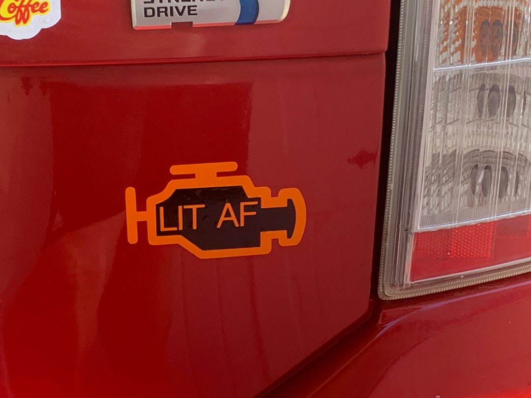LIT AF Vinyl Car Decal - Etsy