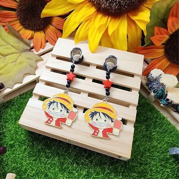 Gauges Plug Earrings Anime - Etsy