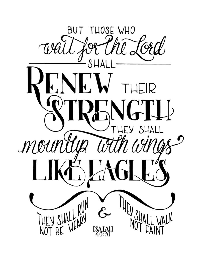 Isaiah 40:31 printable | Etsy