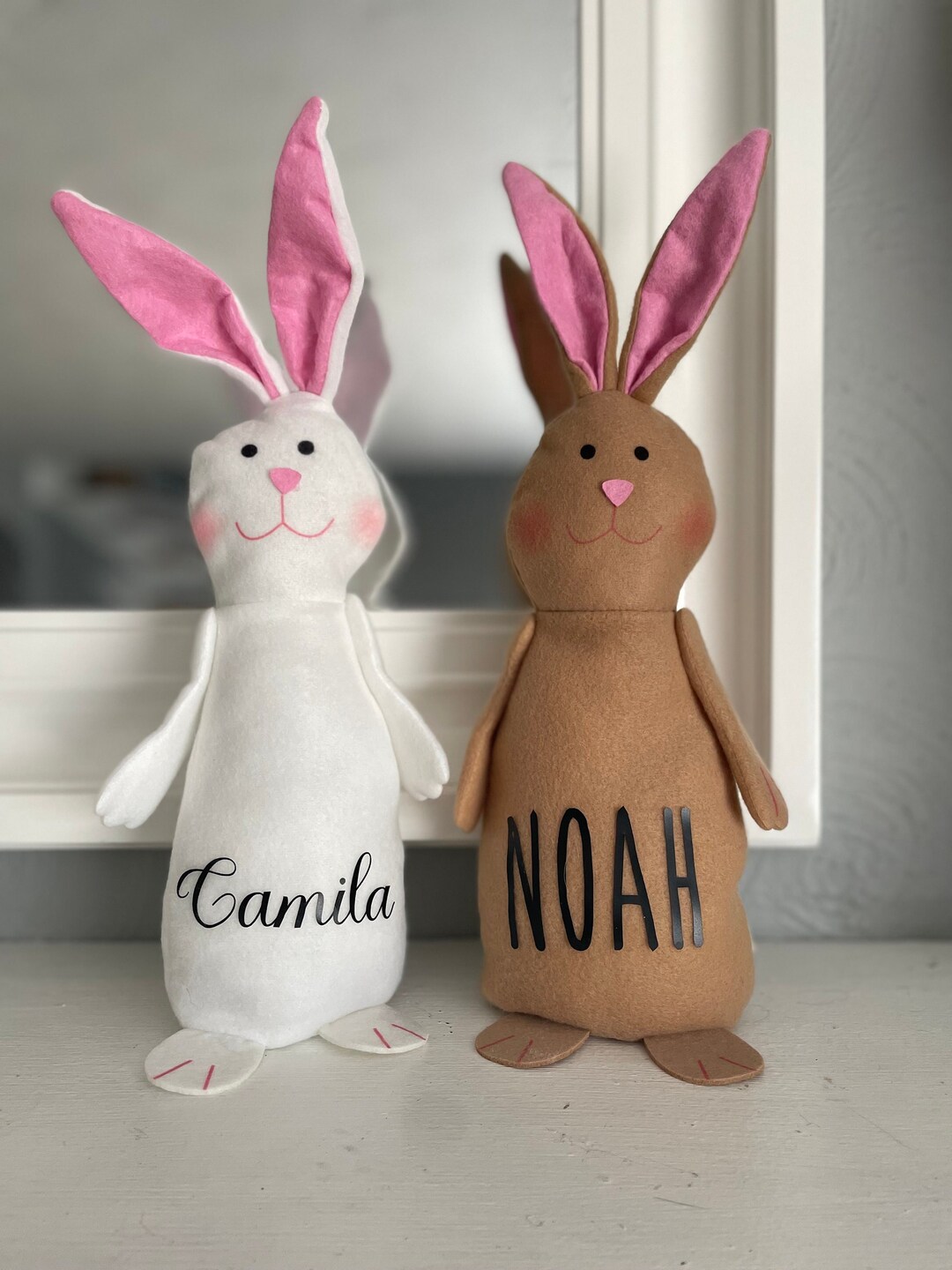 Personalized Bunny, Customized With Name of Your Choice, Plush Bunny ...