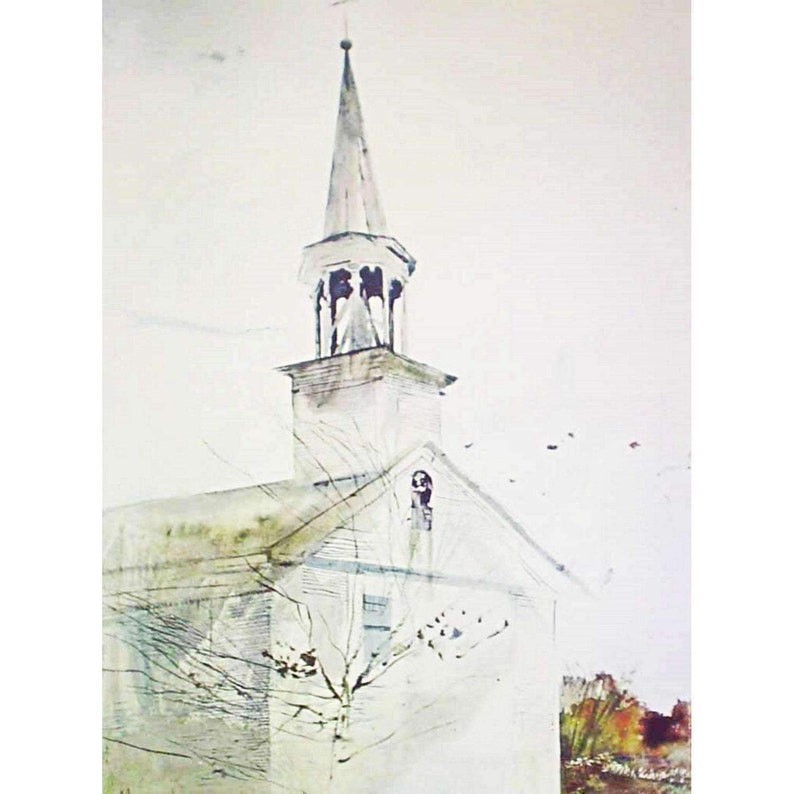 Andrew Wyeth Tolling Bell 1970 Original Collograph - Etsy
