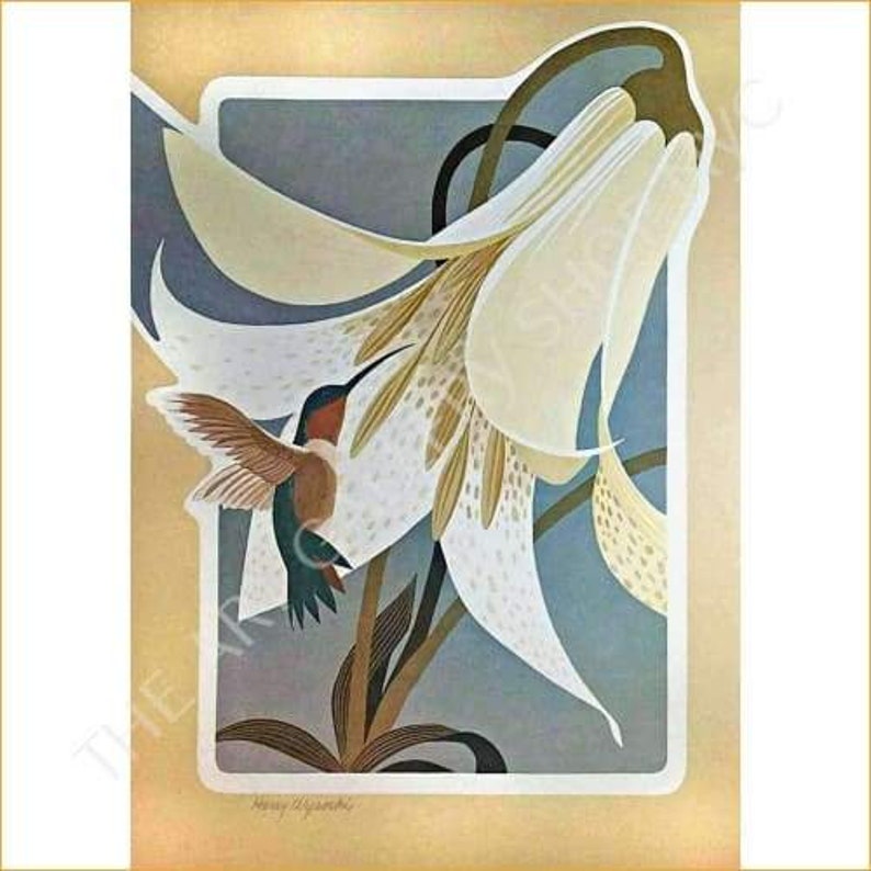 Harry Wysocki Hummingbird Embossed 1983 Original Lithograph | Etsy