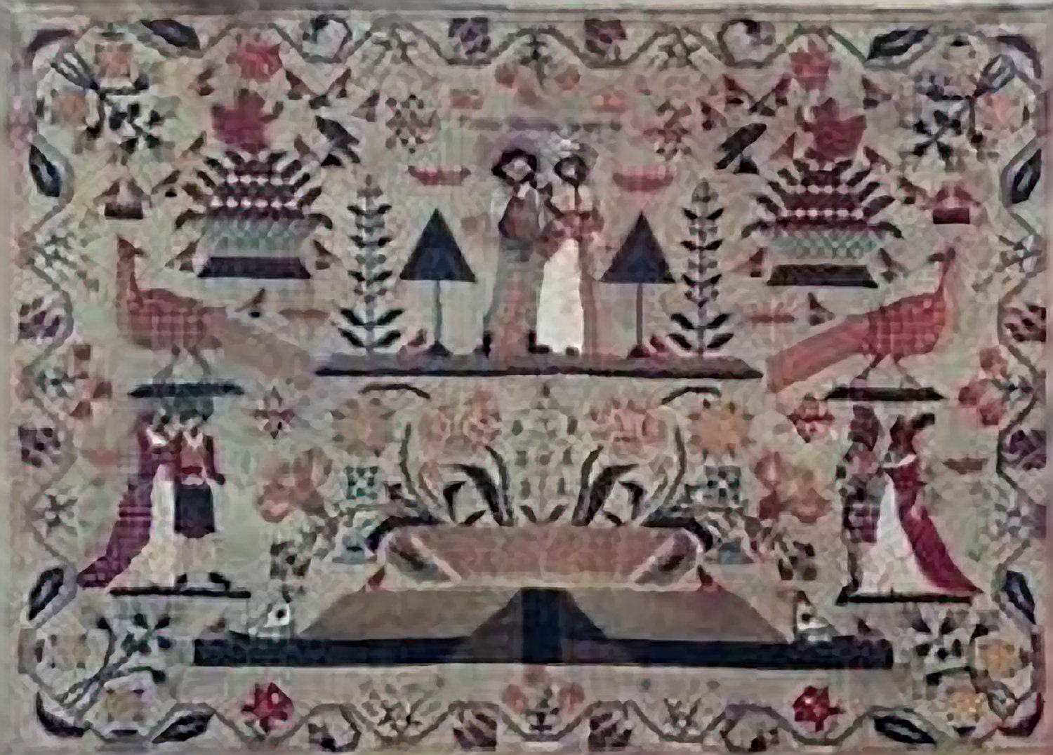 Mary Slatter Sampler 1792 Vintage Lithograph - Etsy