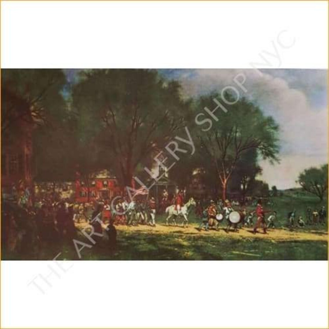 Alfred Cornelius Howland Fourth of July Parade 1886 Vintage Lithograph ...