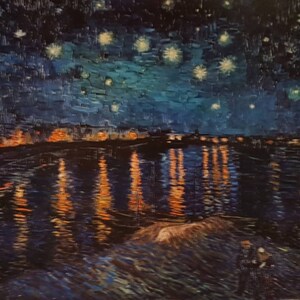 Vincent Van Gogh Starlight Over the Rhone 1888 Vintage Lithograph ...