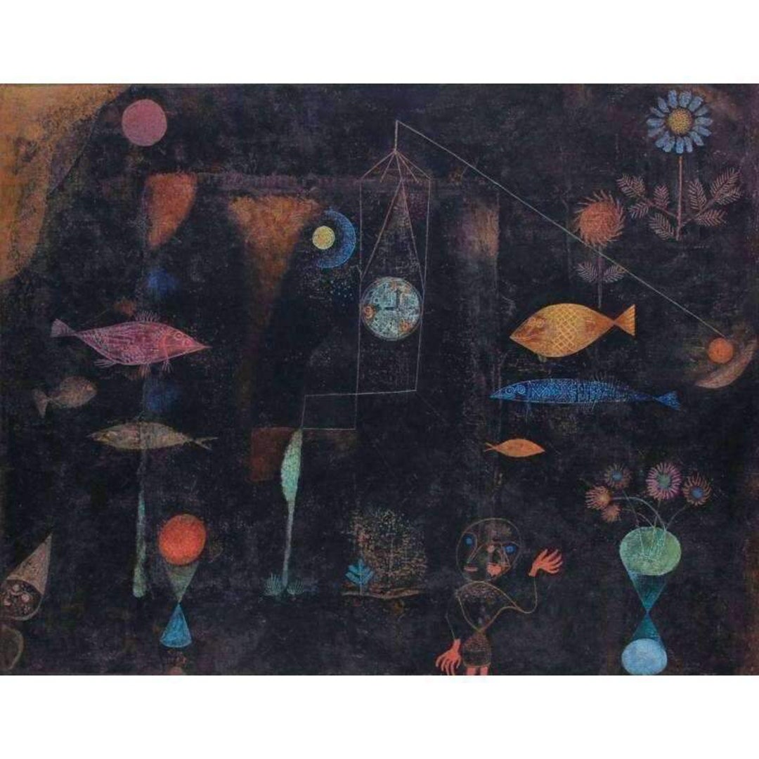 Paul Klee Fish Magic 1925 Original Collotype | Museum Vintage Prints - Etsy