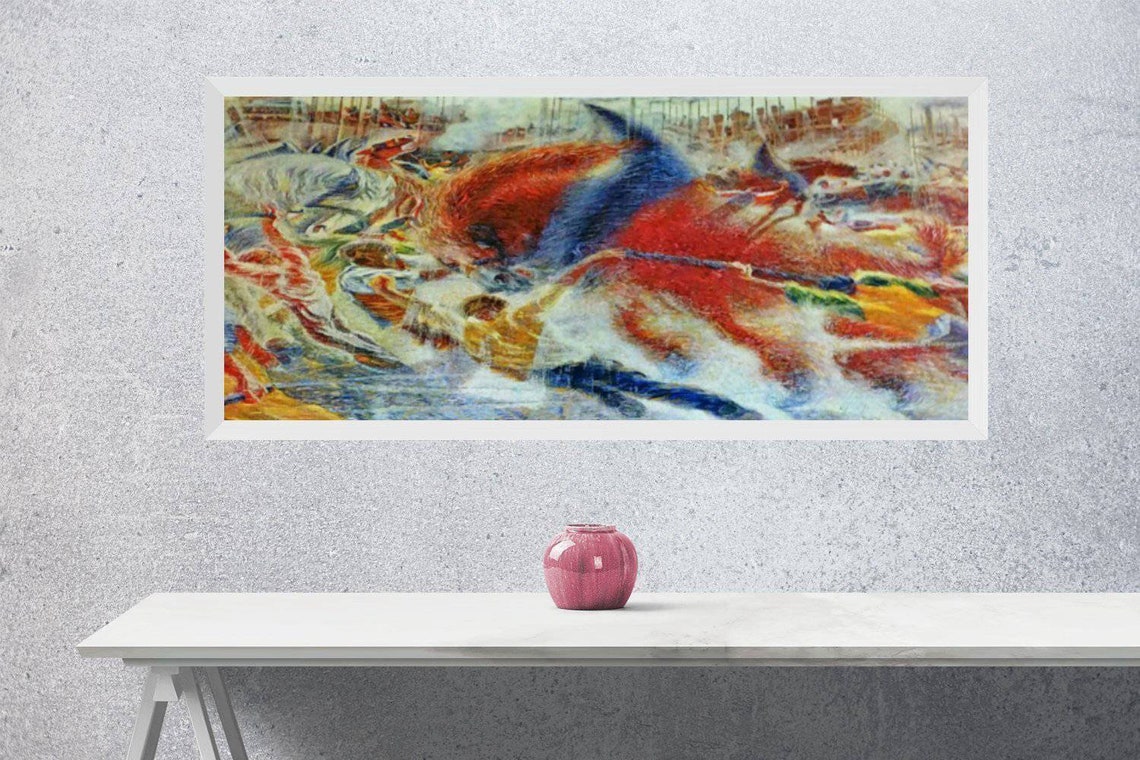 Umberto Boccioni The City Rises 1910 Vintage Heliogravure | Etsy