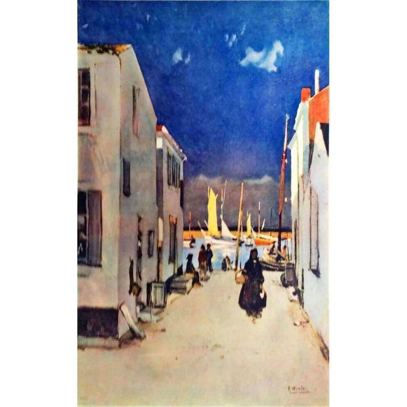 Raymond Wintz Harbor Street 1937 Original Collotype - Etsy