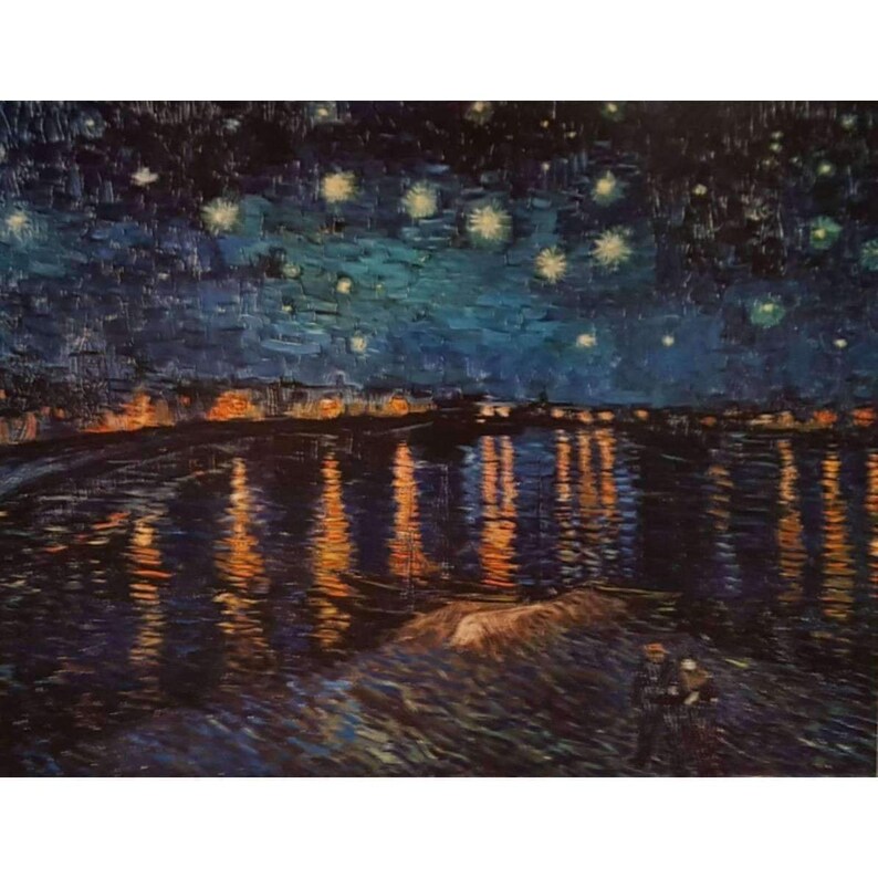 Vincent Van Gogh Starlight Over the Rhone 1888 Vintage Lithograph ...