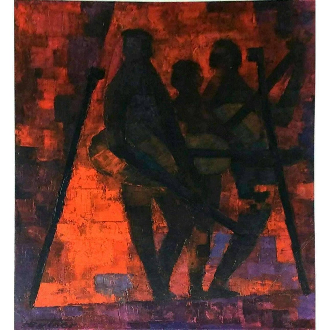 Wolf Reuther Trio of Guitarist Original Lithograph | Museum Vintage ...