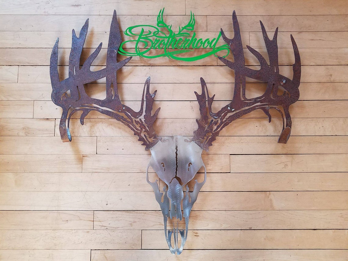 Metal Deer Skull Bow Rack with Custom Name Plate or Logo | Etsy