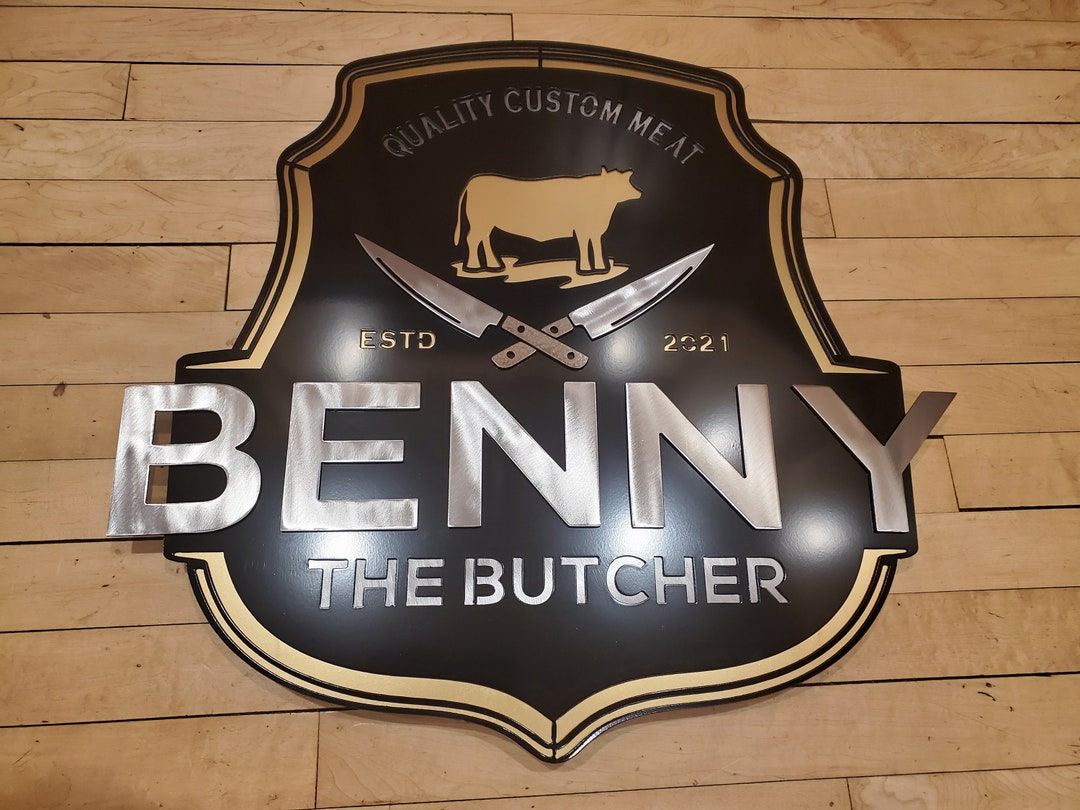 Custom Metal Business Sign - Full Metal and Handmade DUAL LAYER ...