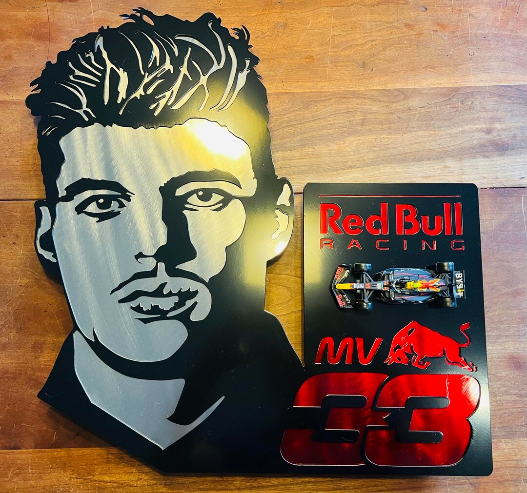 Max Verstappen F1 Red Bull Racing Tribute Sign Handmade in WI Metal ...