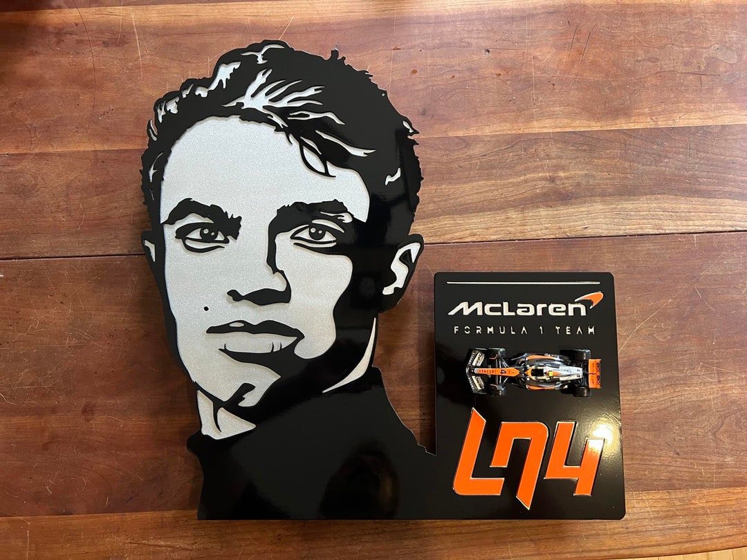 Lando Norris F1 Mclaren Tribute Sign Handmade in WI Metal Sign Formula ...