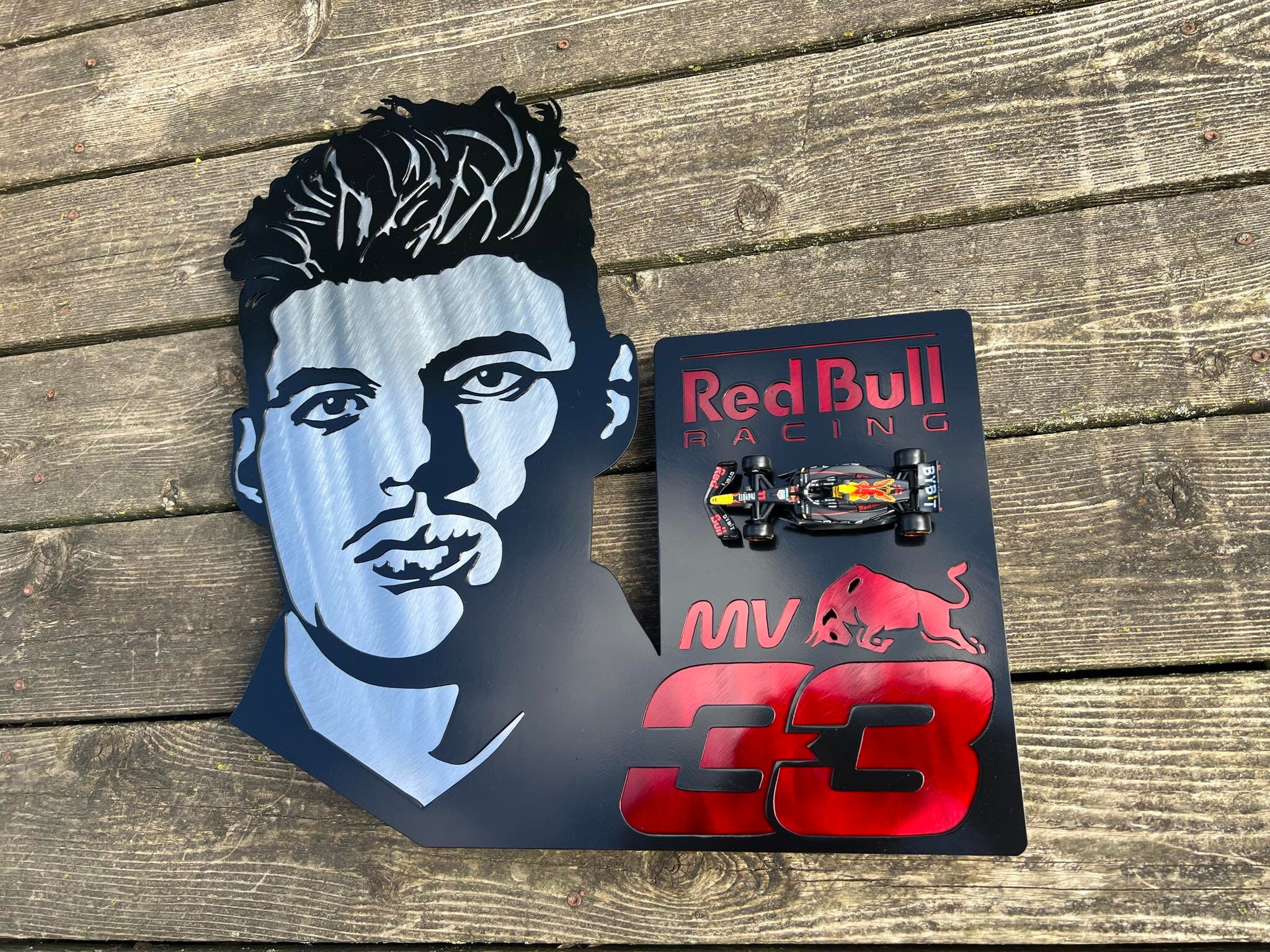 Max Verstappen F1 Red Bull Racing Tribute Sign Handmade in WI Metal ...