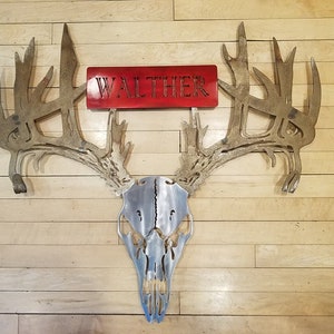 Metal Deer Skull Bow Rack With Custom Name Plate or Logo - Etsy
