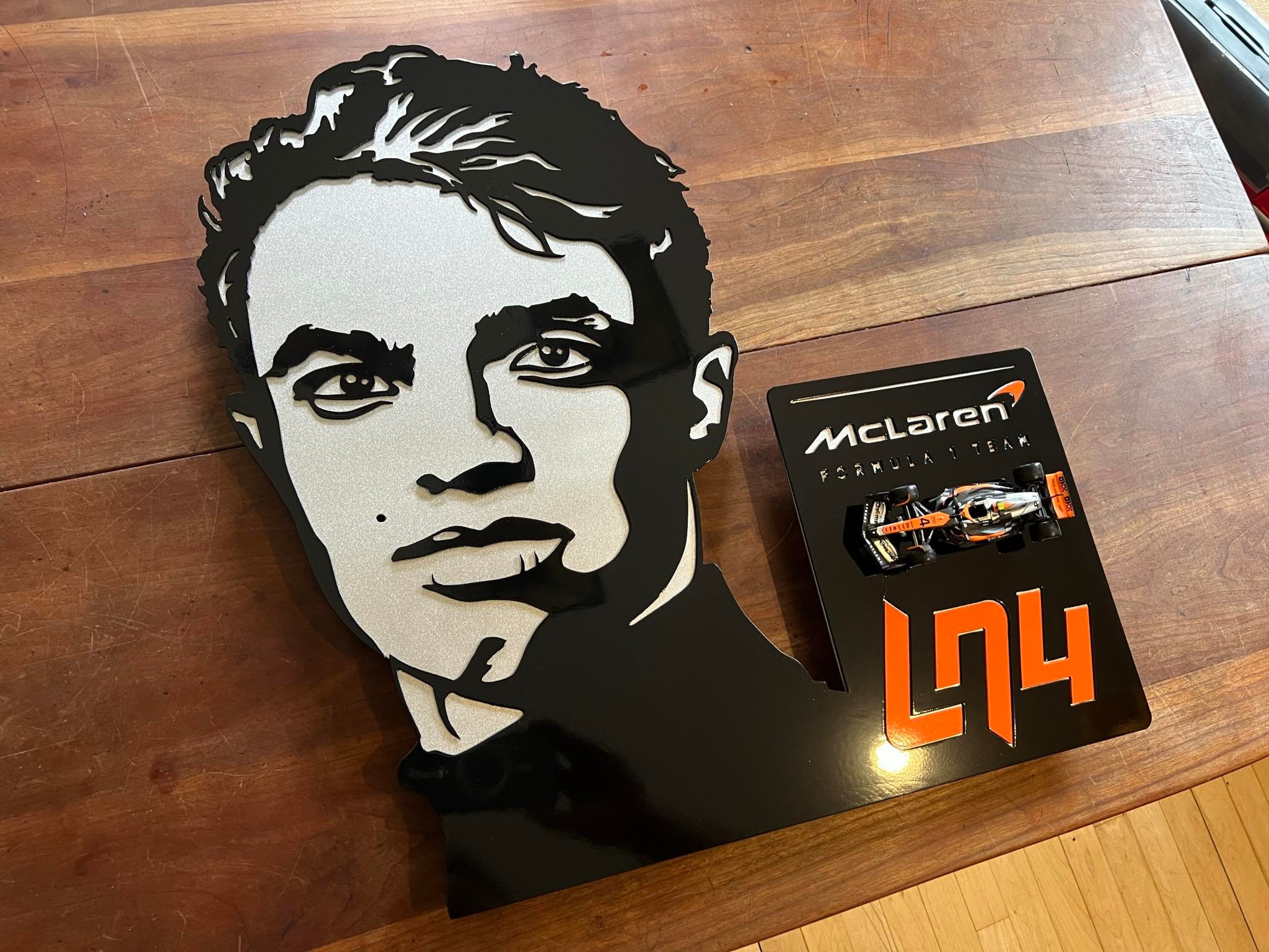 Lando Norris F1 Mclaren Tribute Sign Handmade in WI Metallschild Formel ...