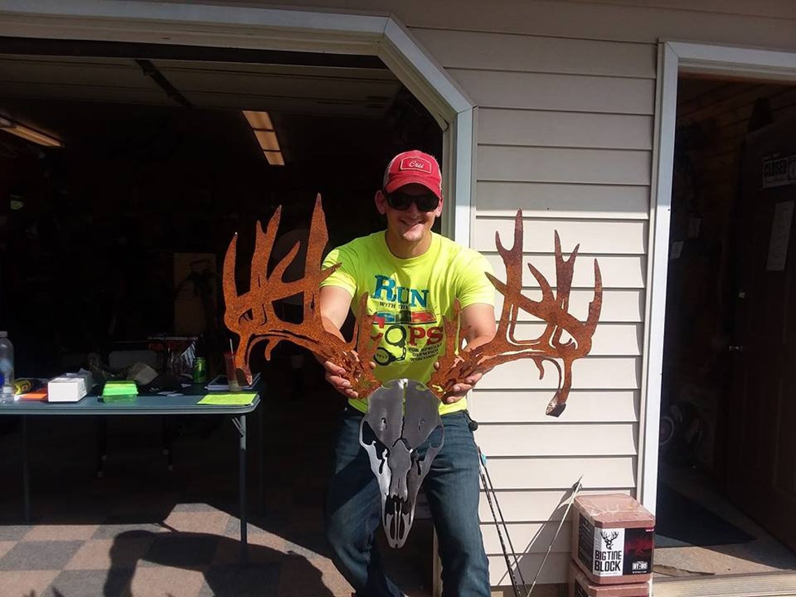 Deer Skull Rifle or Shotgun Rack Custom Name or Logo - Etsy