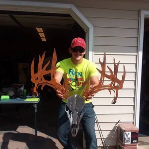 Deer Skull Rifle or Shotgun Rack Custom Name or Logo - Etsy