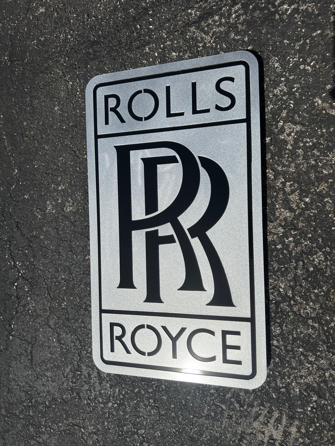 Rolls Royce Inspired Tribute Sign, Double Dual Layer Metal Sign ...