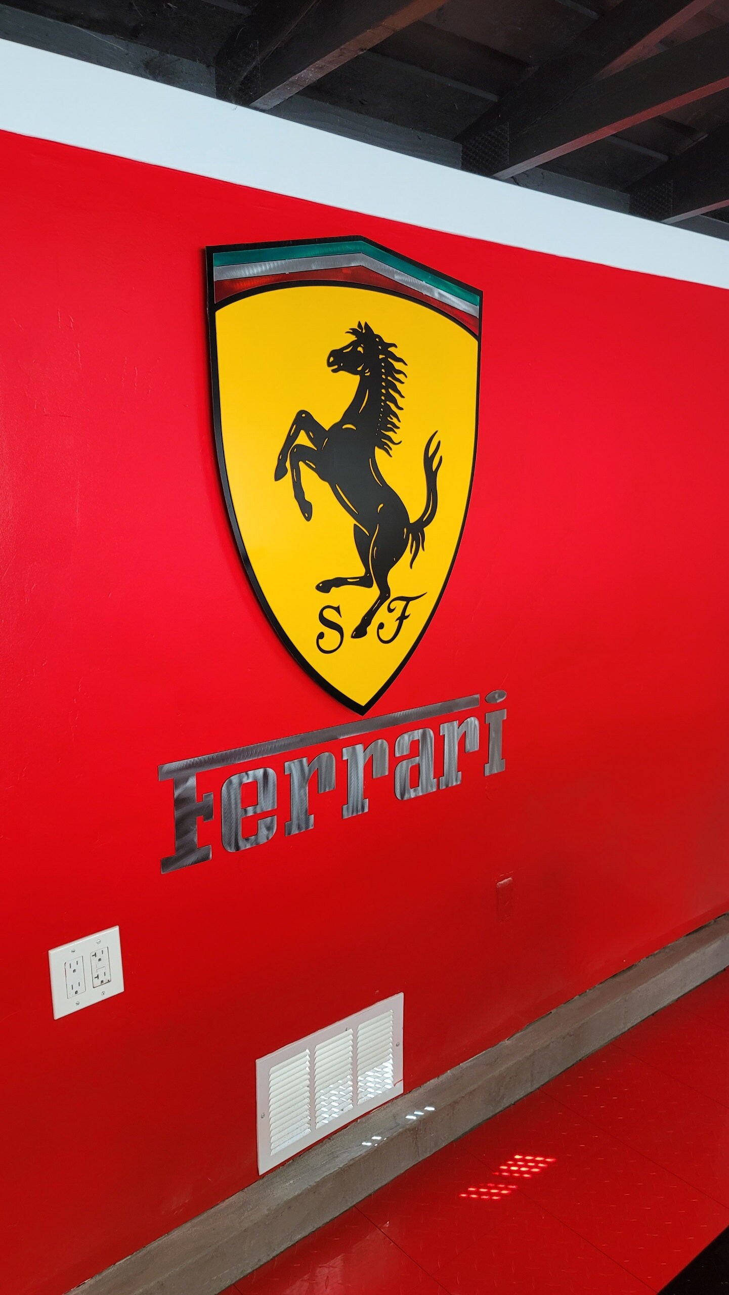 Ferrari Sign Triple Layer 2' METAL Sign Logo Display | Etsy