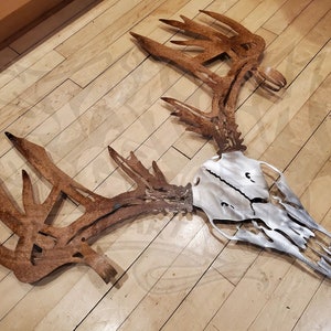 Deer Skull Rifle or Shotgun Rack, Custom Name or Logo Integration ...